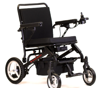 DASH 2 Ultra-Lite Travel Buggy Folding Power Wheelchair - Black | Mobility Care